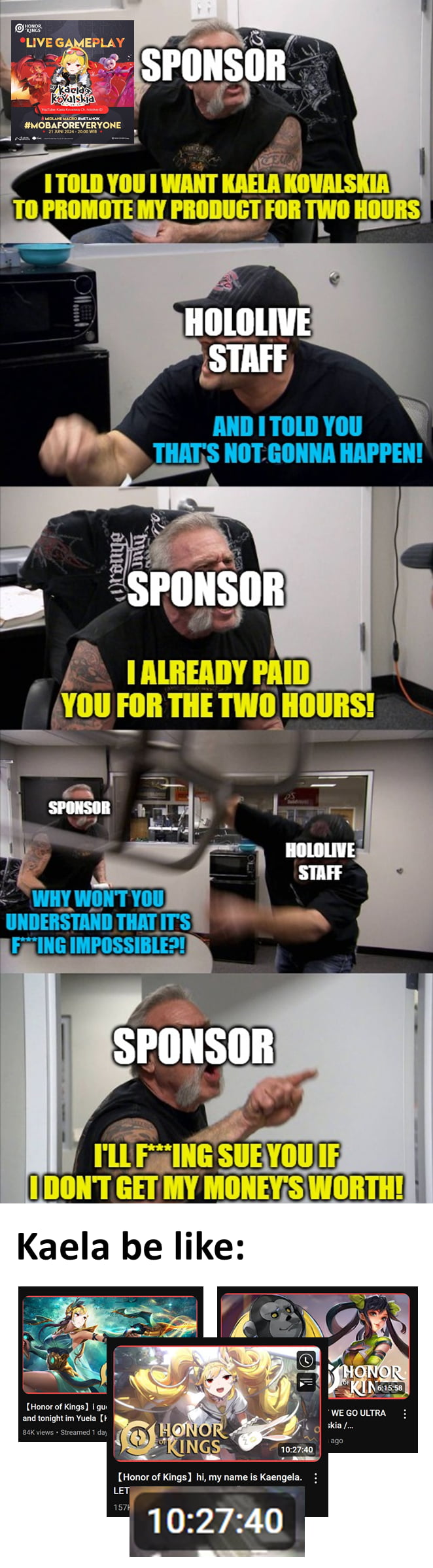 When someone wants to sponsor Kaela - 9GAG