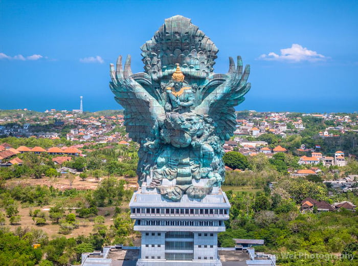 The Garuda Wisnu Kencana statue, a 121 meter tall statue in Bali ...