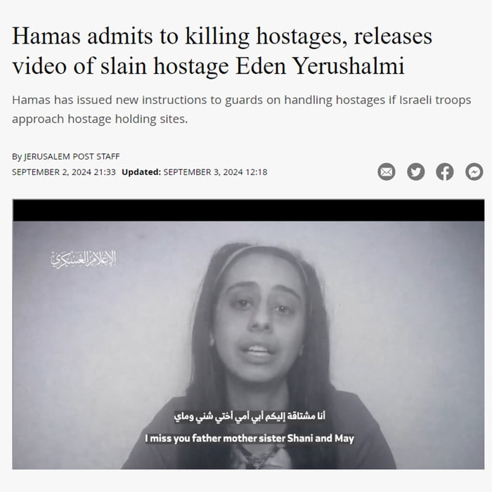 Rest in peace Eden Yerushalmi. There are still around 100 hostages ...