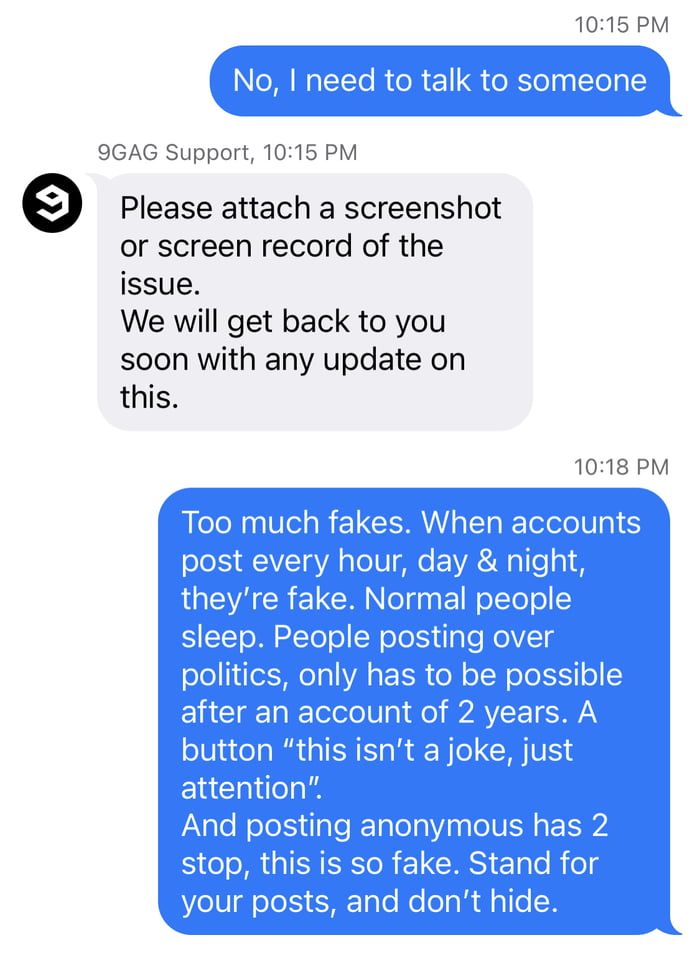 Fake posts are killing us. Missing our funny times… - 9GAG