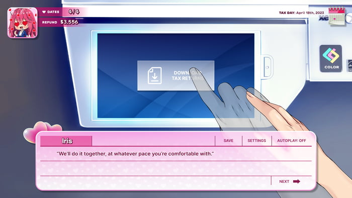'Tax Heaven 3000' Is A Dating Sim Game That Does Your Taxes - 9GAG