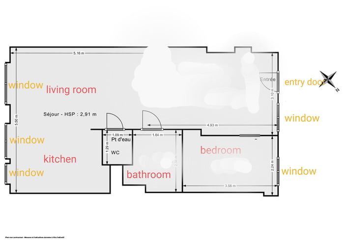 Need advice on how to optimize floor plan - 50sqm appartement - 9GAG