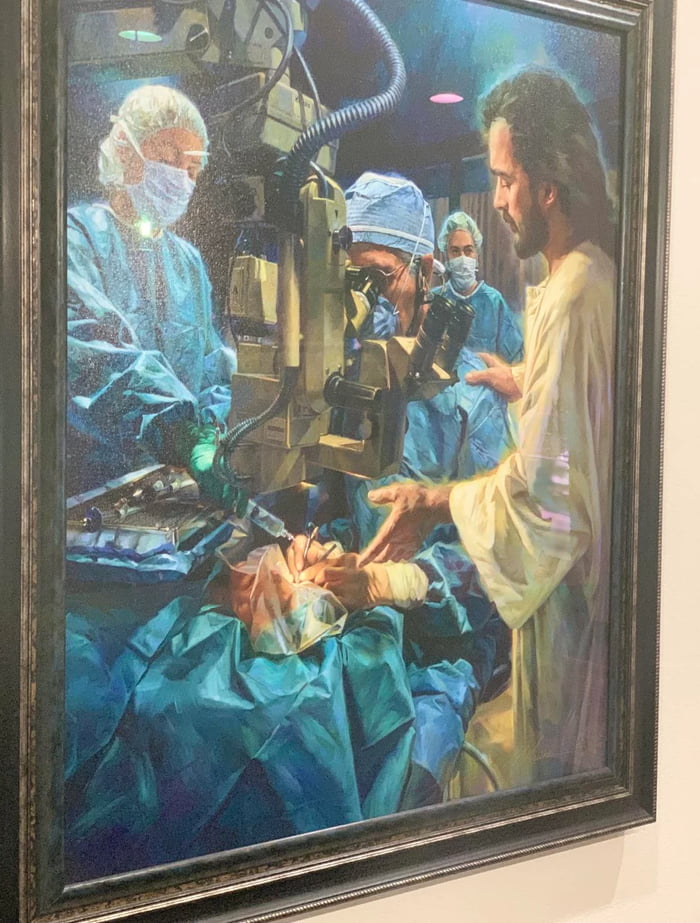 Jesus: why are you removing that tumor i put there? (Actual painting in ...
