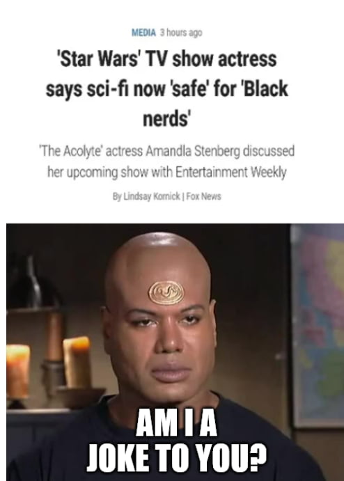 Longest sci-fi series ever with a main cast badass black character but ok - 9GAG