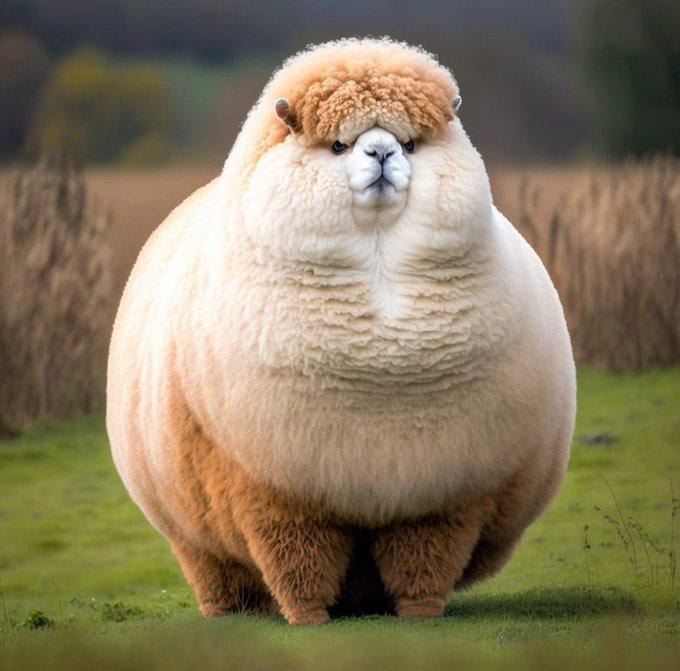 The fluffiest and roundest sheep you’ll ever see - 9GAG