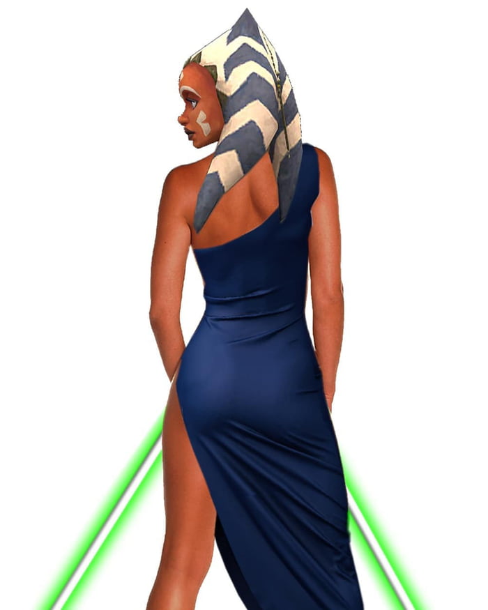 Jedi Ahsoka Tano wearing a Blue Dress - 9GAG
