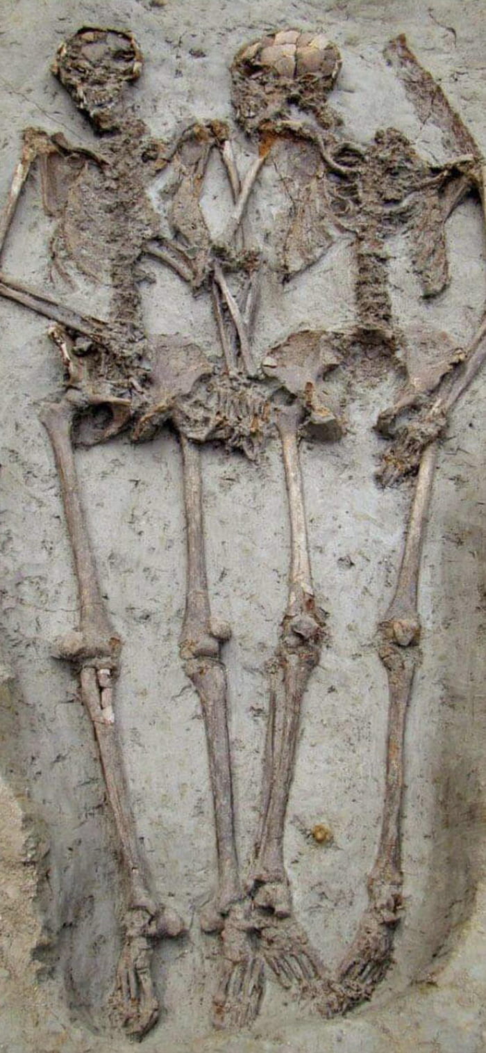 In 2011, archaeologists discovered skeletal remains of a Roman couple ...