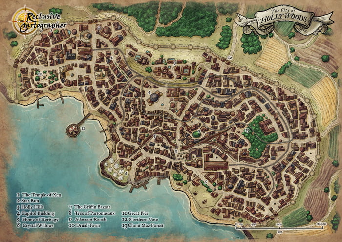 DnD city map I created based on LA. Enjoy! - 9GAG