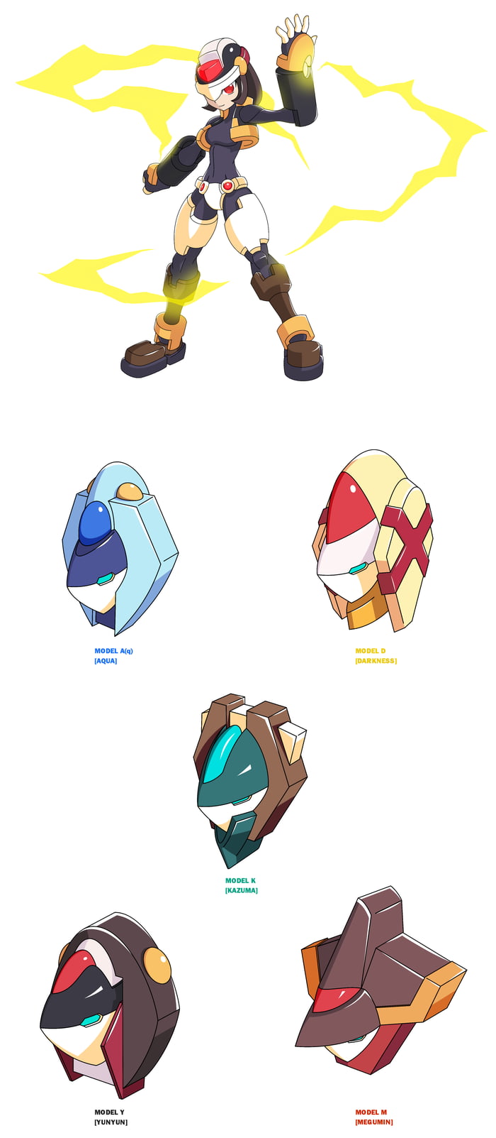 Konosuba's Yunyun as a Mega Man from Megaman ZX and the biometals of ...