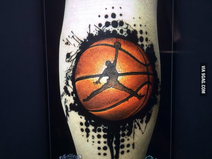 Flawless tattoo representing love for basketball and Michael Jordan! - 9GAG
