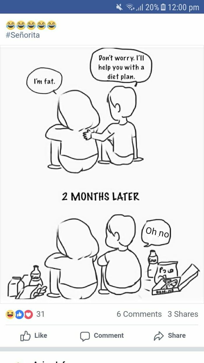 True love is getting fat together. - 9GAG