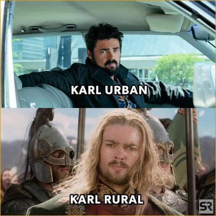 Karl Urban vs Karl Rural - 9GAG