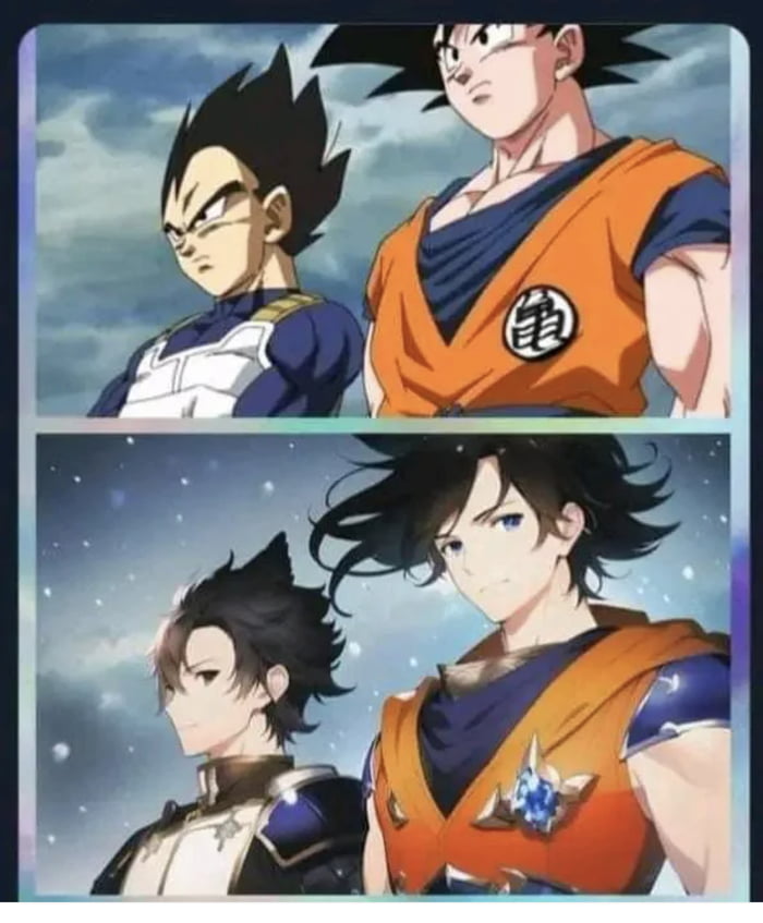 If goku and vegeta were anime characters. - 9GAG