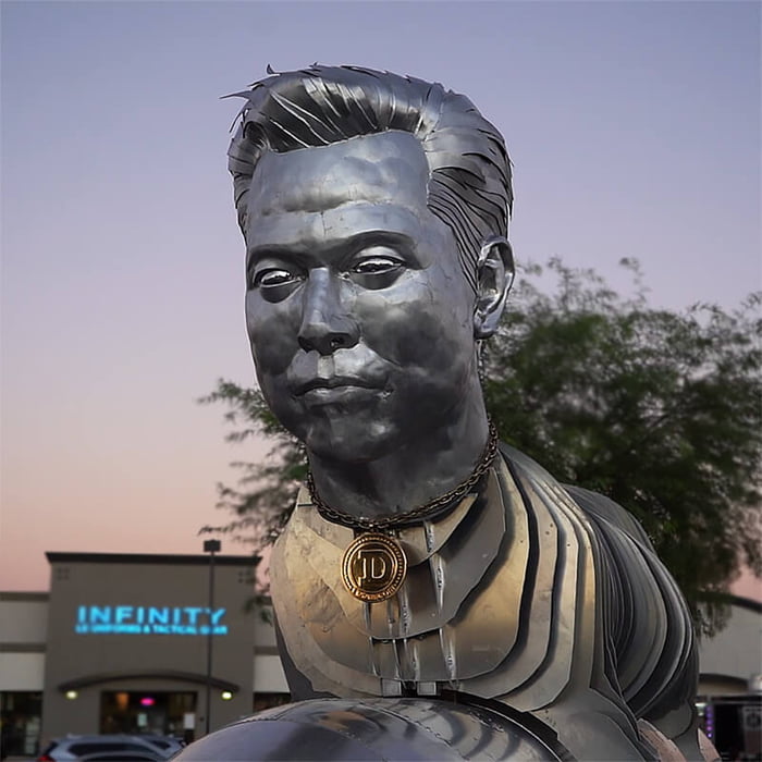 Elon Musk Fans Build 9 Meters Long GOAT Monument To Their 'Hero' - 9GAG