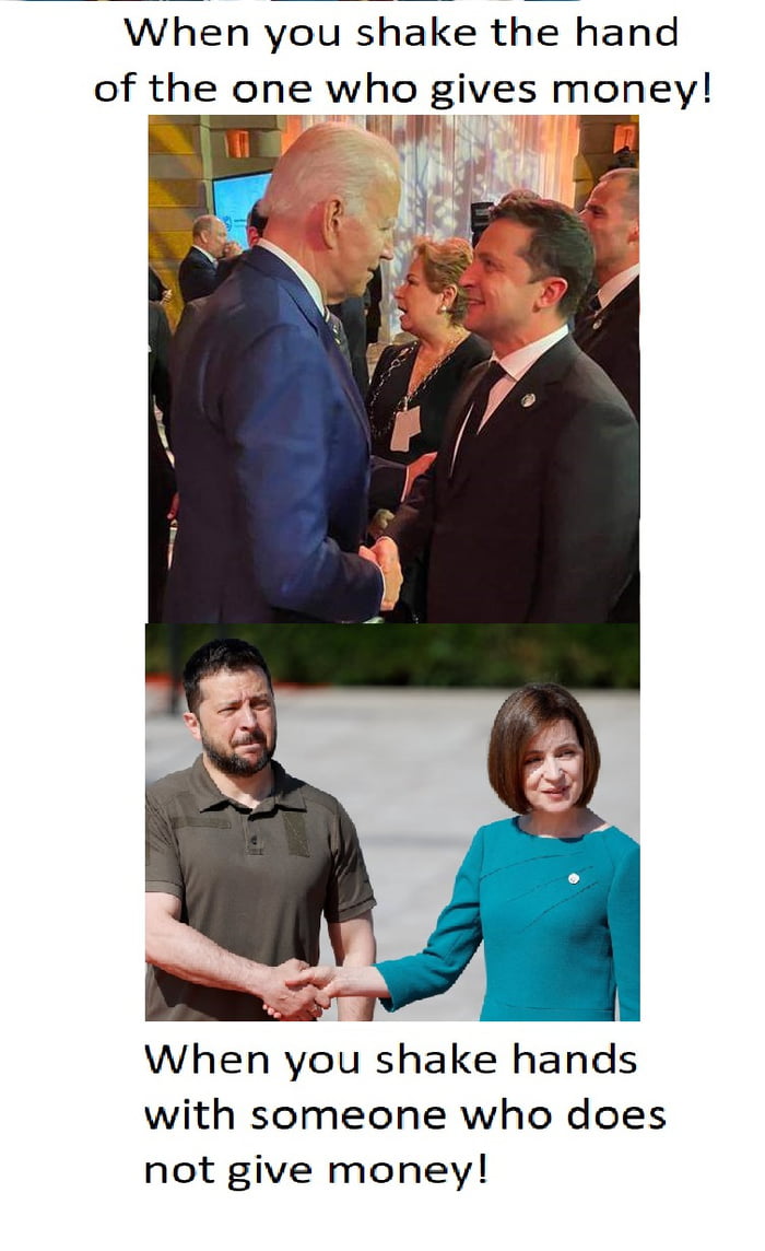 Two handshakes When you shake hands with someone who gives money! When ...