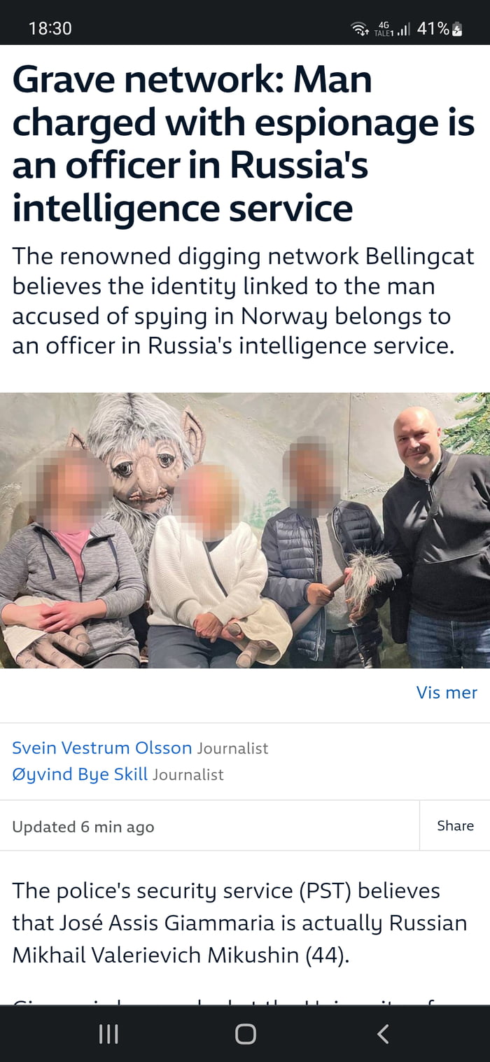 Arrested russian tourists real identity leaked today. Norwegian police ...
