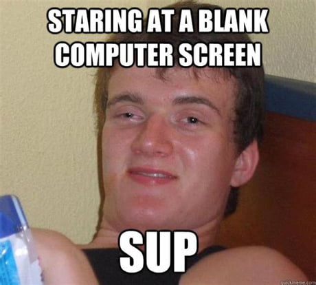 Blank Stare Meme Computer