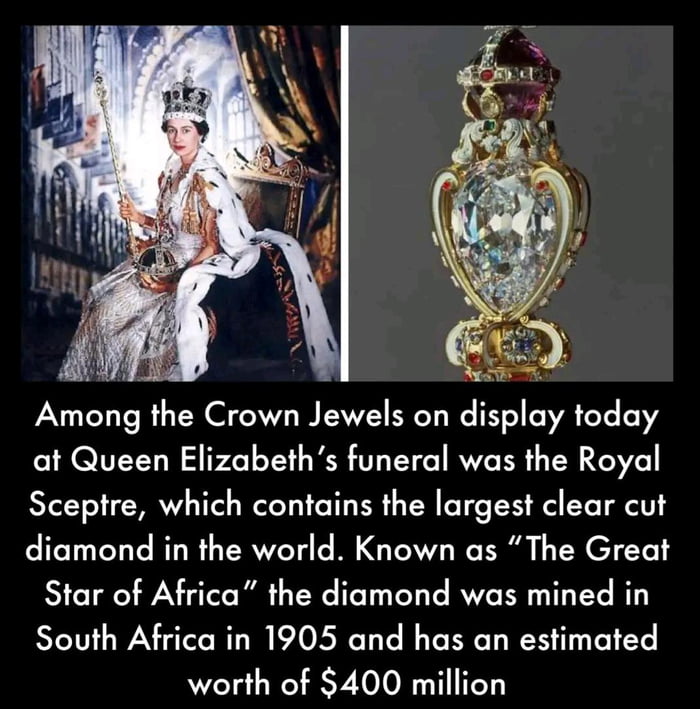Diamond named 'great star of Africa ' mined in south africa in 1905 is ...