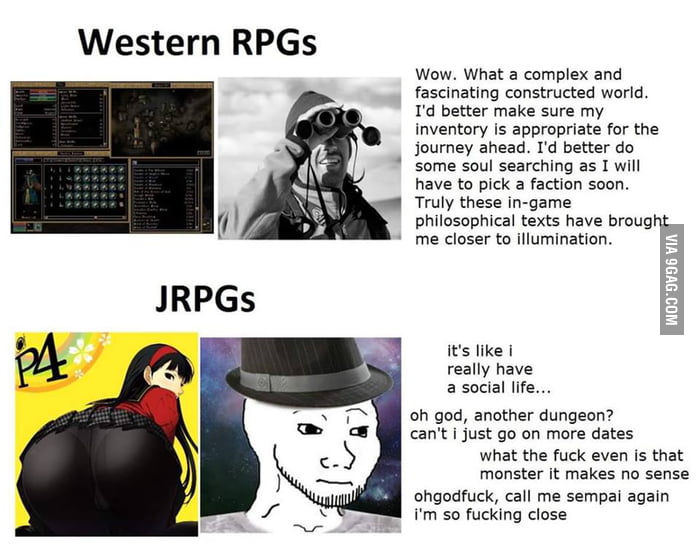 JRPG vs WRPG - 9GAG