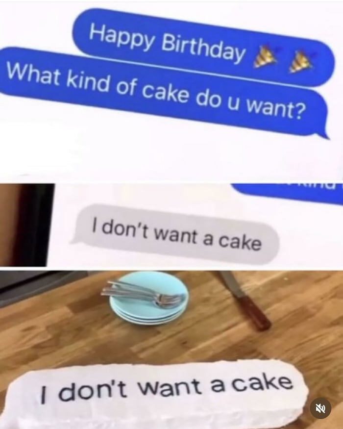 When you ask for 'no cake' and get exactly that - 9GAG