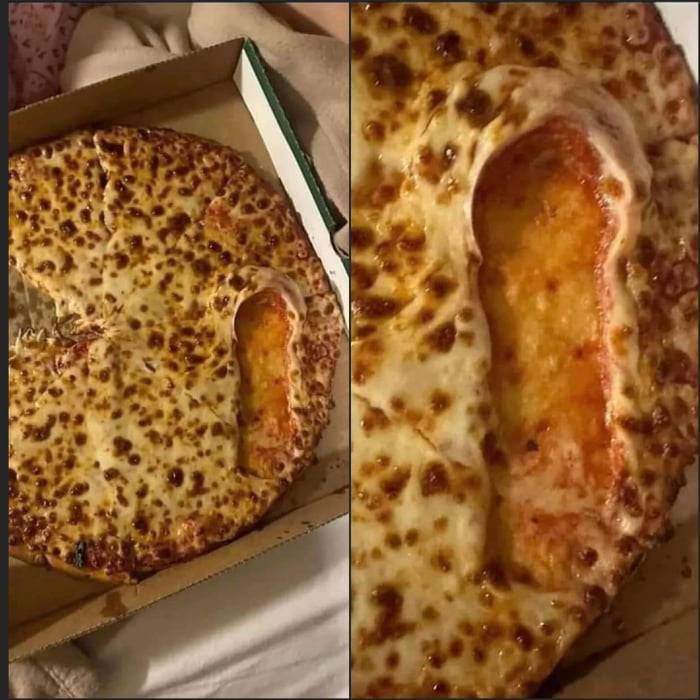 Umm I think someone slapped their dck on my pizza - 9GAG