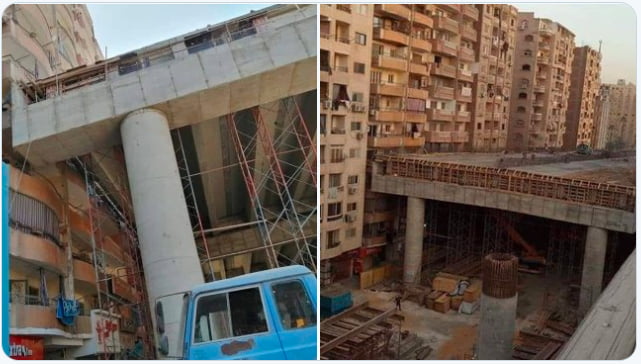 New highway under construction in Cairo, Egypt. - 9GAG