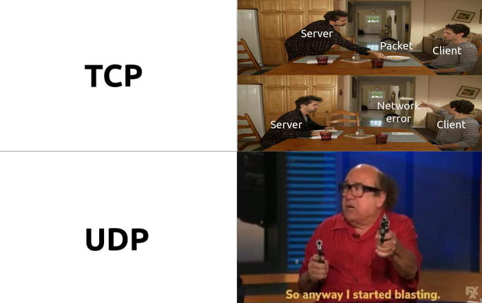 Virgin TCP vs chad UDP - 9GAG