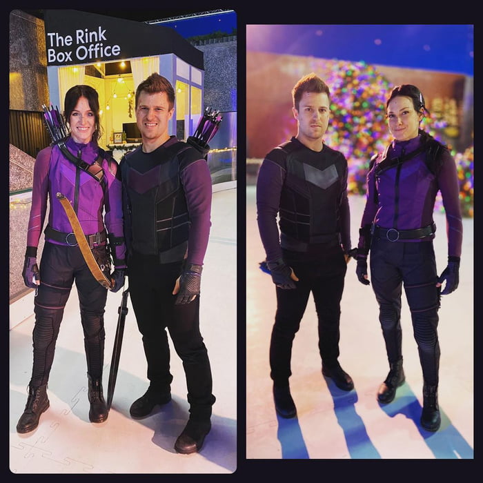BTS HAWKEYE - The stunt doubles, Joseph Ray Roark (Clint), Holly Dowell ...