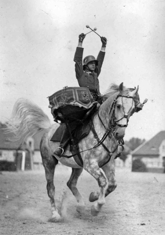 Wehrmacht Cavalry Drummer, most likely from the 1st Cavalry Division ...
