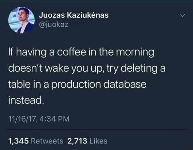 Drop table tablename; - 9GAG