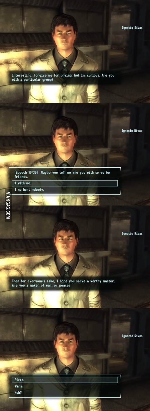 Low intelligence Fallout is the best way to play - 9GAG