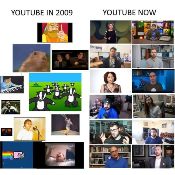 YouTube: Then vs. Now - 9GAG