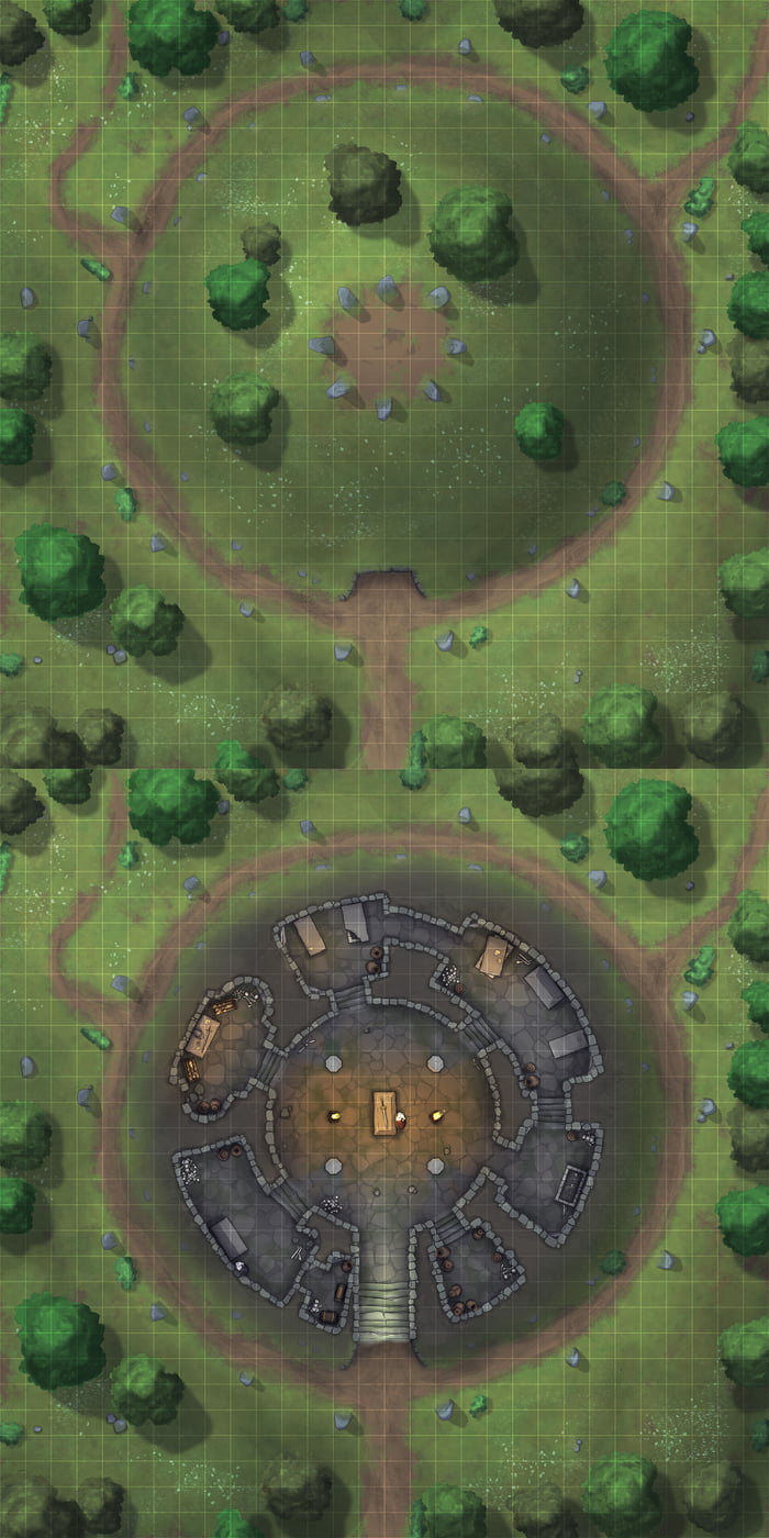 Another DnD map I drew using Procreate, this time of Kings Barrow. Feel ...