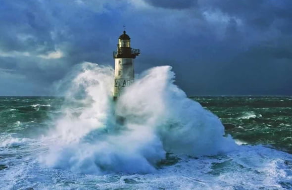 Ar Men lighthouse in Brittany is one of the most isolated structures in ...