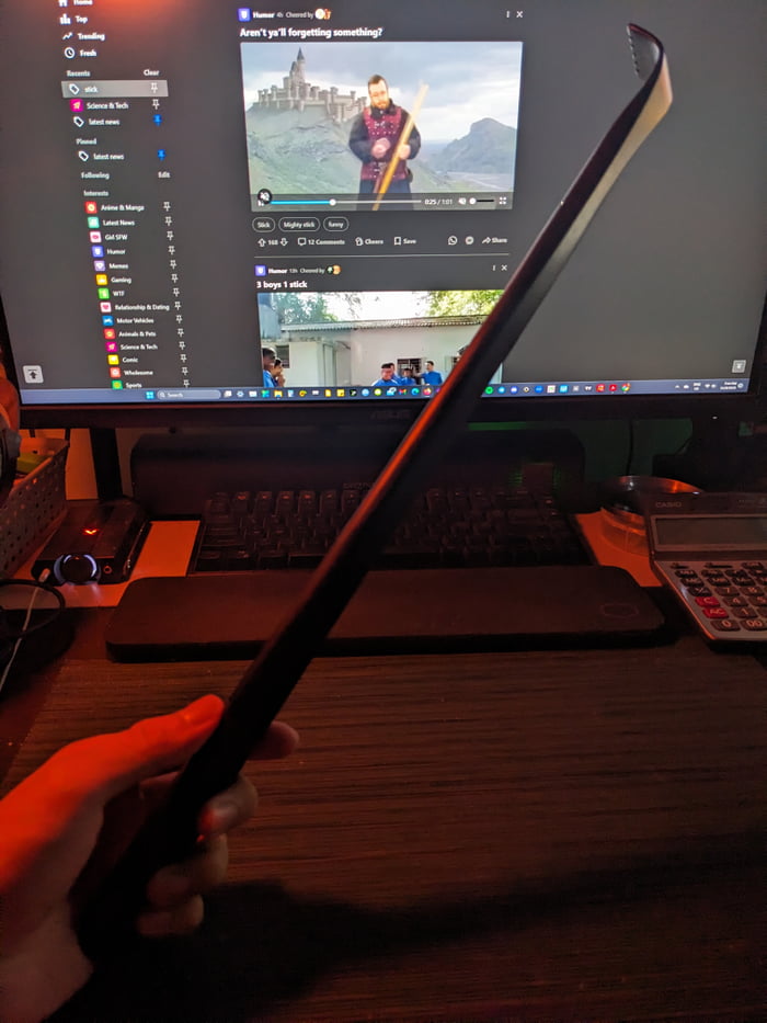 Seeing all the stick posts. Suddenly I realized that i always have a ...