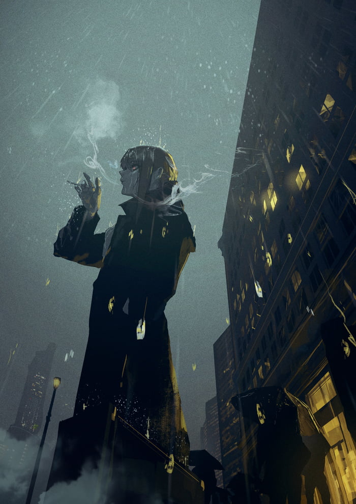 Smoking Makima (art by Neg) - 9GAG