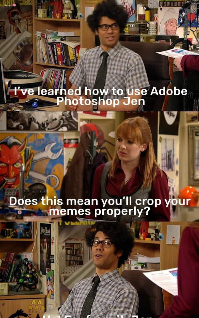 The IT Crowd and cropping memes - 9GAG