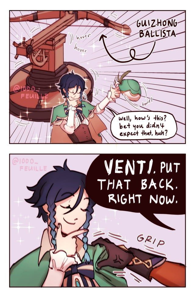 Silly Venti, Zhongli alone already Epic/10 - 9GAG