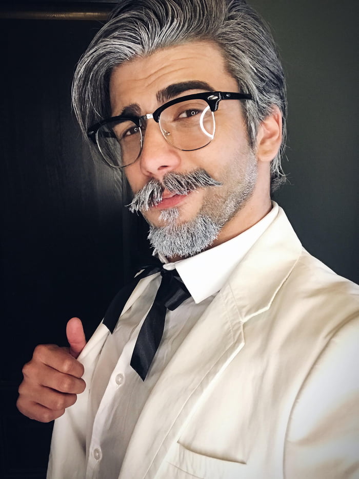 Do you want some sharp wings? (Cosplay on new Colonel Sanders) - 9GAG