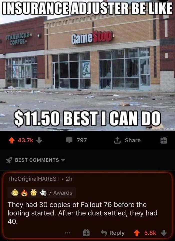 Insurance claim at GameStop - 9GAG