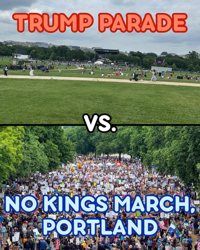 Of course he is going to inflate the size of his crowd. "I have the ...