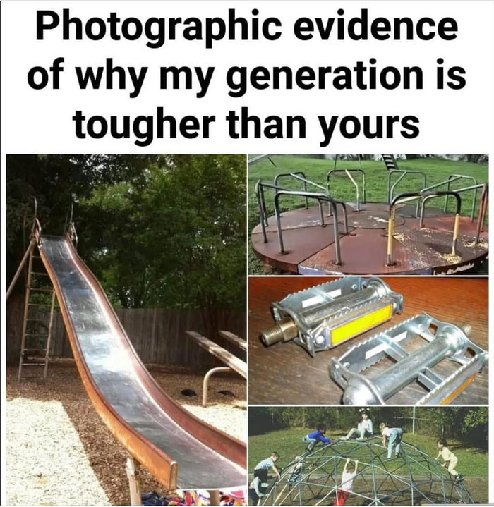 A nostalgic look back at the playgrounds that built character and a few scars. - 9GAG