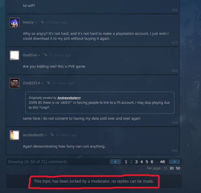 They blocked comments to steam page, maybe they will revert this action ...