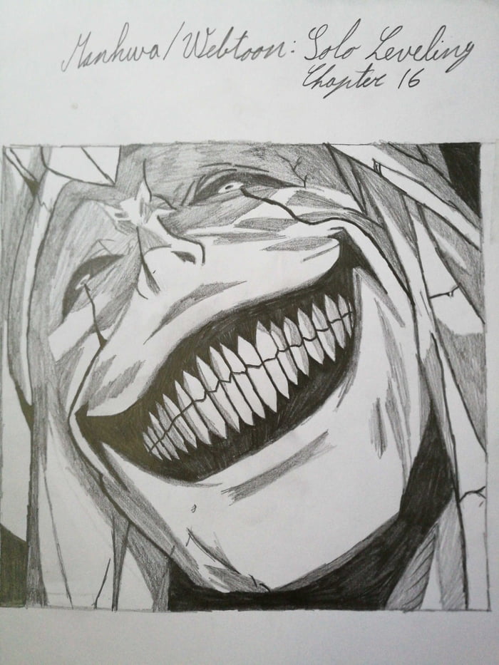 Tried redrawing the Lord from Solo Leveling Chapter 16 - 9GAG