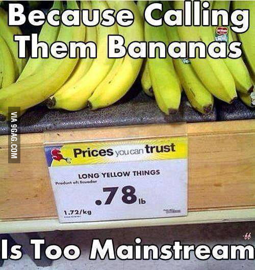 Long yellow things - 9GAG