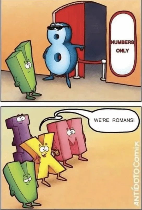 Roman numbers - 9GAG