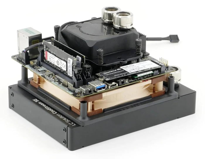 Asrock Ryzen DeskMini X300 with Liquid Cooler & 3D Print Case - 9GAG