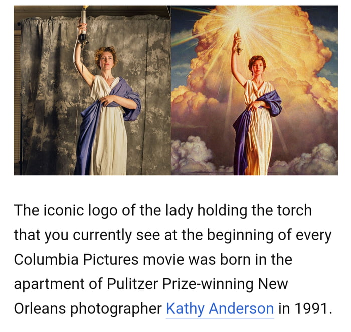 The Photo Behind The Iconic Columbia Pictures Torch Lady Logo 9GAG The Photo Behind The Iconic Columbia Pictures Torch Lady Logo 9GAG