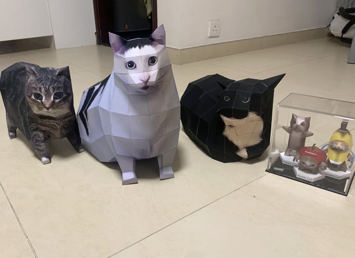 Origami meme cats - 9GAG