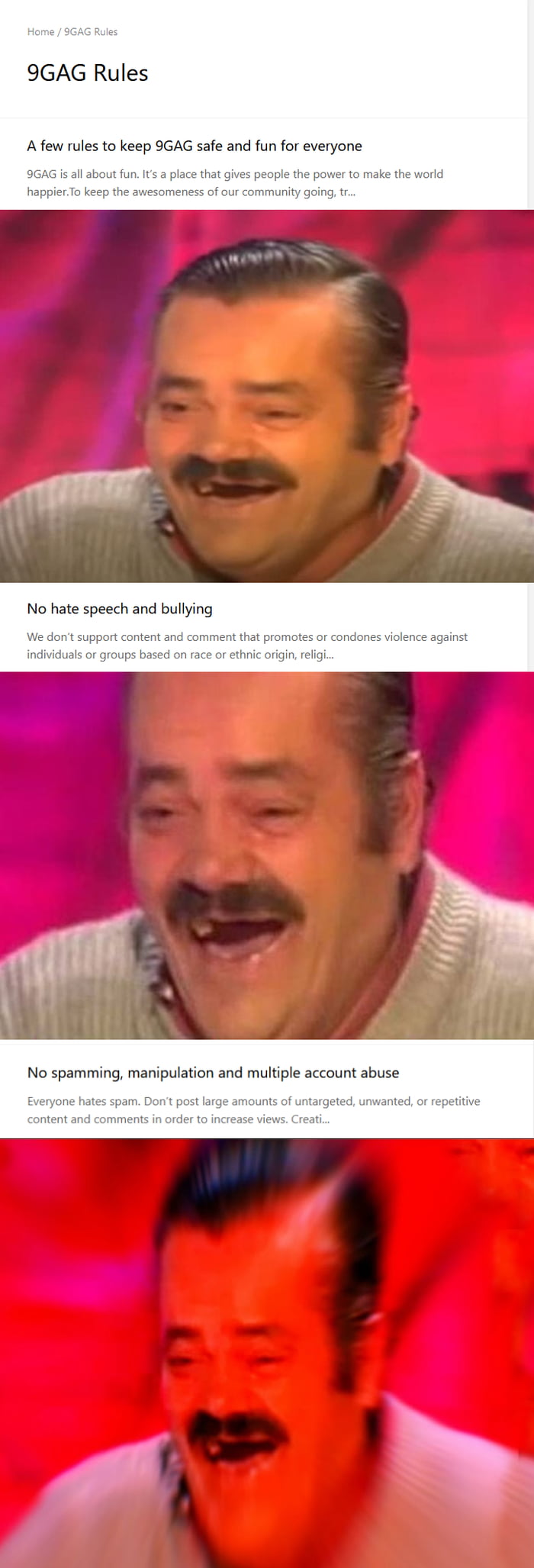 It's more like a guidance then rules - 9GAG